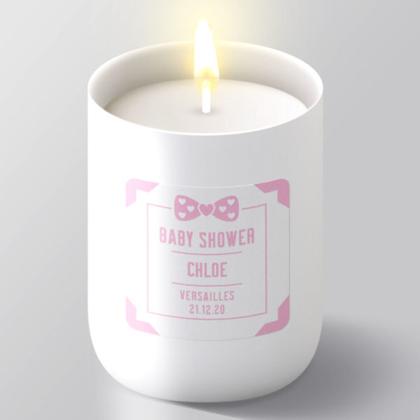 Bougies parfumées personnalisées – Baby Shower – la bougie factory